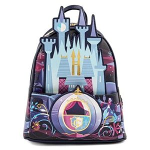 loungefly disney cinderella castle series womens double strap shoulder bag purse