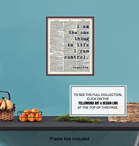 Inspirational Quote Wall Art Decor Poster -8x10 Motivational Home Decoration for Bedroom, Office Gift, Broadway Musical Play Lyrics, Entrepreneur - Unframed