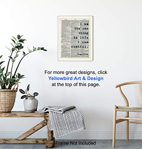 Inspirational Quote Wall Art Decor Poster -8x10 Motivational Home Decoration for Bedroom, Office Gift, Broadway Musical Play Lyrics, Entrepreneur - Unframed