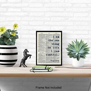 Inspirational Quote Wall Art Decor Poster -8x10 Motivational Home Decoration for Bedroom, Office Gift, Broadway Musical Play Lyrics, Entrepreneur - Unframed