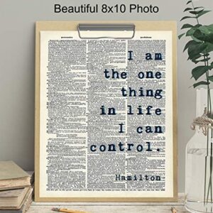 Inspirational Quote Wall Art Decor Poster -8x10 Motivational Home Decoration for Bedroom, Office Gift, Broadway Musical Play Lyrics, Entrepreneur - Unframed