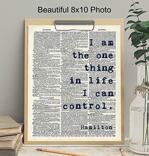 Inspirational Quote Wall Art Decor Poster -8x10 Motivational Home Decoration for Bedroom, Office Gift, Broadway Musical Play Lyrics, Entrepreneur - Unframed