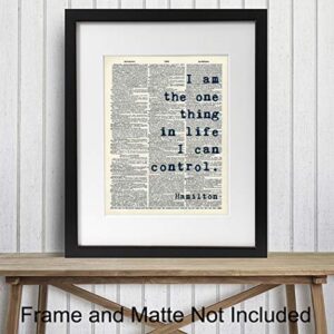 Inspirational Quote Wall Art Decor Poster -8x10 Motivational Home Decoration for Bedroom, Office Gift, Broadway Musical Play Lyrics, Entrepreneur - Unframed