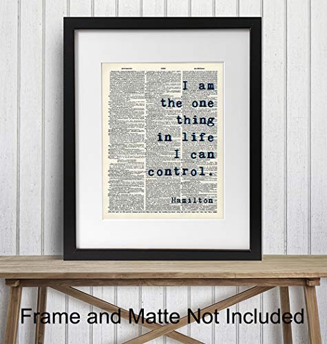 Inspirational Quote Wall Art Decor Poster -8x10 Motivational Home Decoration for Bedroom, Office Gift, Broadway Musical Play Lyrics, Entrepreneur - Unframed