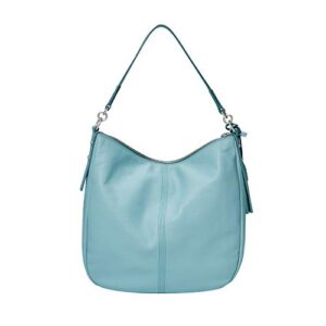 Fossil Women's Jolie Leather Hobo Purse Handbag, Turquoise