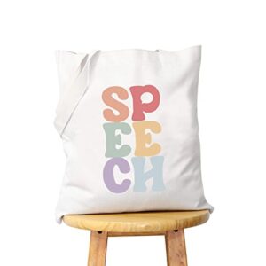 wcgxko speech therapist gift sppech tote bag for slp speech therapy student slp graduation gift (sppech2)