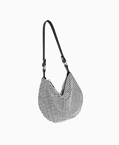 Gudessly Women's Full Rhinestone Fashion Evening Bag Shinny Bling Purse Handbag Party Prom Wedding Purse