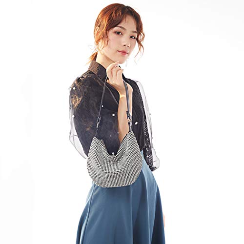 Gudessly Women's Full Rhinestone Fashion Evening Bag Shinny Bling Purse Handbag Party Prom Wedding Purse