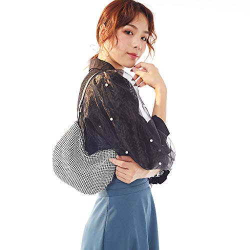 Gudessly Women's Full Rhinestone Fashion Evening Bag Shinny Bling Purse Handbag Party Prom Wedding Purse