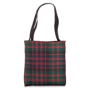 macdonald clan scotland red plaid scottish tartan tote bag