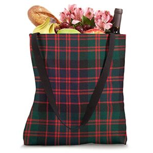 MacDonald Clan Scotland Red Plaid Scottish Tartan Tote Bag