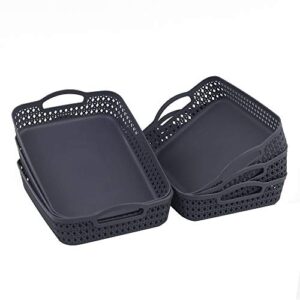 eudokkyna a4 storage basket tray, plastic office storage trays set of 6