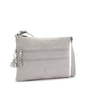 Kipling womens WomenÂ’s Alvar Bag, Super Light, Durable Messenger Bag, Nylon Shoulder Crossbody Bag, Grey Gris, Medium US