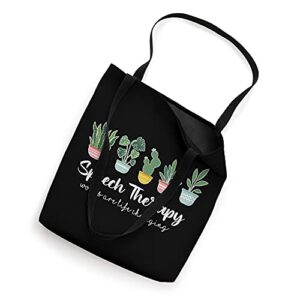 Speech Therapy SLP Speech Language Pathology Cute Plant Tote Bag