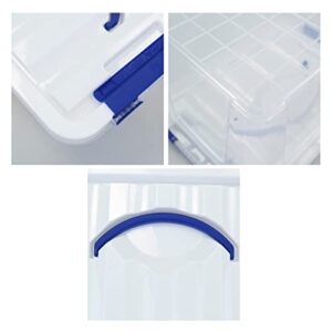 AnnkkyUS 4-Pack Clear Storage Box Tote, Plastic Bins with Lids, 6 Quarts