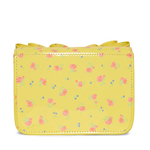 Betsey Johnson womens Small Bow Flap Crossbody, Yellow