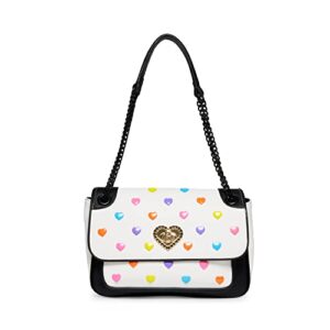 betsey johnson women’s betsey johnson satchel, white