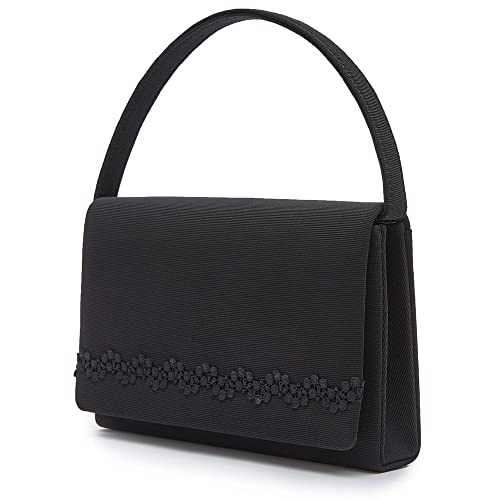 Ava&Lina Black Clutch Purse Women Evening Handbag Top Handle Bag