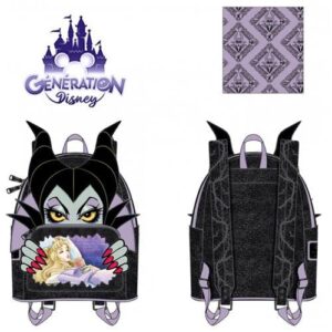 loungefly disney villains scene maleficent sleeping beauty womens double strap shoulder bag purse