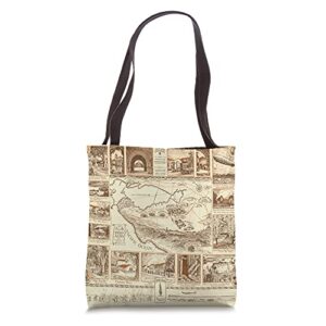 old palo alto ca map (1925) tote bag