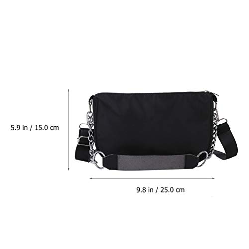 Women Chain Clutch Shoulder Bag Chain Crossbody Shoulder Purse Hipster Tote Handbags Silver Chain Clutch Purses Black for Girl Women Xmas Winter Holiday Christmas Decoration Gift