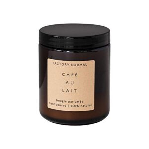 cafe au lait coffee scented soy candles, factory normal handmade amber jar candle, 8oz, 20-35 hour burn time