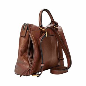 Fossil Women's Parker Eco Leather Convertible Small Backpack Purse Handbag, Brown (Model: ZB1514200)