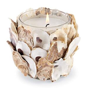 oyster shell filled candle