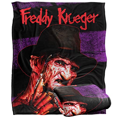 A Nightmare on Elm Street Blanket, 50"x60", Freddy Face, Silky Touch Super Soft Throw Blanket