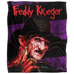 A Nightmare on Elm Street Blanket, 50"x60", Freddy Face, Silky Touch Super Soft Throw Blanket