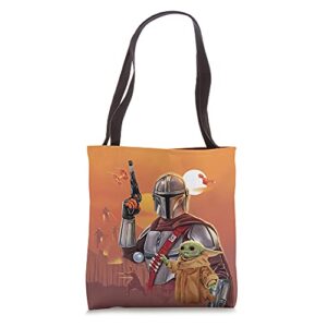 star wars: the mandalorian & grogu space western exclusive tote bag