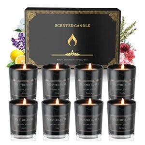 home scented candles, 8 pack aromatherapy jar candles smoke-free strong fragrance long lasting, 8 fragrances scented candles gift set for women, perfect for valentine birthday mother’s day gift