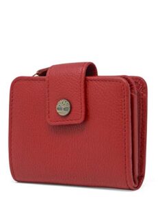 timberland womens leather rfid small indexer wallet billfold, red, one size us