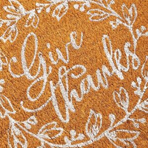 Juvale Thanksgiving Welcome Mat for Front Door,-Outdoor-Fall Rug for Porch, Give Thanks (30 x 17 in)