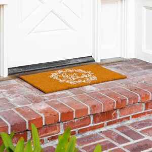 Juvale Thanksgiving Welcome Mat for Front Door,-Outdoor-Fall Rug for Porch, Give Thanks (30 x 17 in)