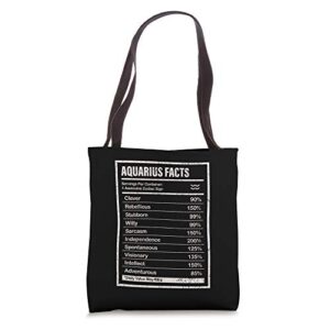 aquarius facts apparel for men and women funny zodiac gift tote bag