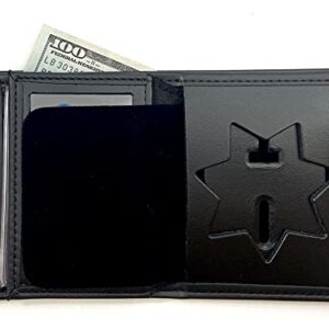 Perfect Fit Shield Wallets 7 point Star Bi-Fold Hidden Badge Wallet (Cutout PF33) Fits for Blackinton B447 Seven-point Star