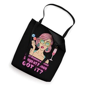 What Happens at Bunco Stays at Bunco Funny Bunco Game Night Tote Bag