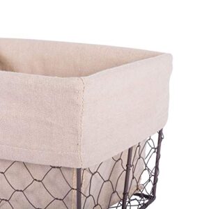 Set of 2 Rustic Bronze Medium Basket Storage, 11"