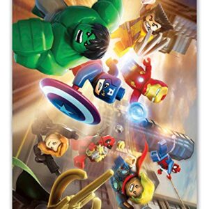 Lego Mini Figure Prints - Set of 6 (8x10) Poster Photos - Captain America Hulk Iron Man Spiderman Thor