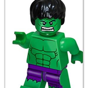 Lego Mini Figure Prints - Set of 6 (8x10) Poster Photos - Captain America Hulk Iron Man Spiderman Thor