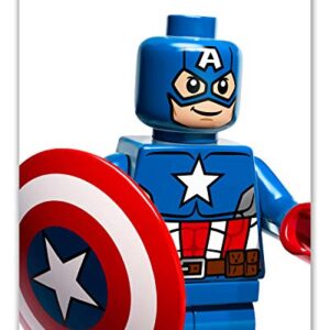 Lego Mini Figure Prints - Set of 6 (8x10) Poster Photos - Captain America Hulk Iron Man Spiderman Thor