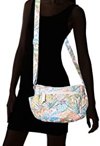 Vera Bradley Women's Cotton on the Go Crossbody Purse, Rain Forest Canopy - Recycled Cotton, One Size