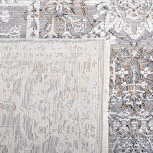 Martha Stewart Collection by SAFAVIEH 5' x 8' Ivory/Light Grey MSR8934B Sabrina Living Room Dining Bedroom Area Rug