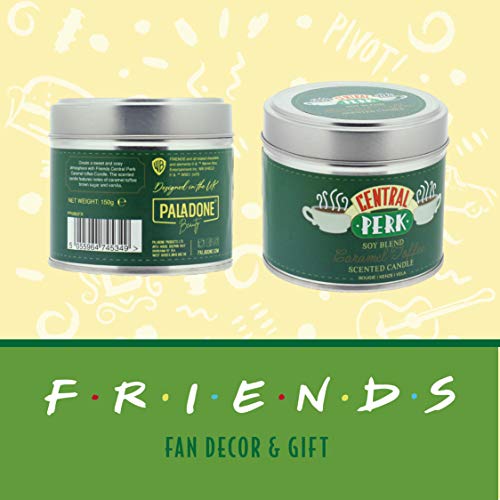 Paladone Friends TV Show Tin Candle Soy Blend - Caramel Toffee Scented Candle, Multicoloured , 5.3 Ounce (Pack of 1)