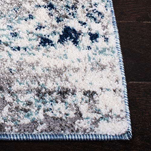 Safavieh Aston Collection 11' x 15' Light Blue/Grey ASN705M Modern Abstract Non-Shedding Living Room Bedroom Area Rug