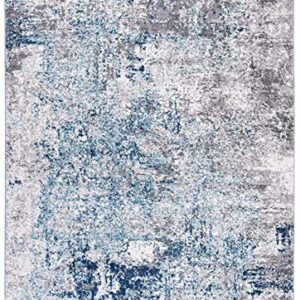 Safavieh Aston Collection 11' x 15' Light Blue/Grey ASN705M Modern Abstract Non-Shedding Living Room Bedroom Area Rug