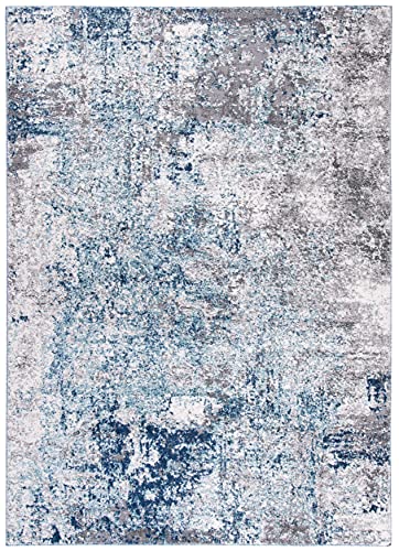 Safavieh Aston Collection 11' x 15' Light Blue/Grey ASN705M Modern Abstract Non-Shedding Living Room Bedroom Area Rug