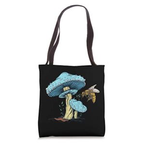 trippy psychedelic magic mushrooms shroom psilocybin art tote bag