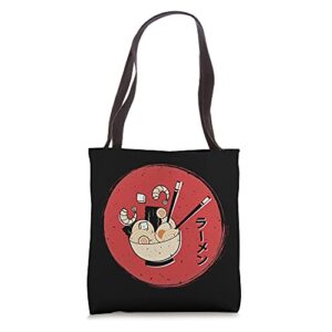 vintage japan ramen japanese style tote bag